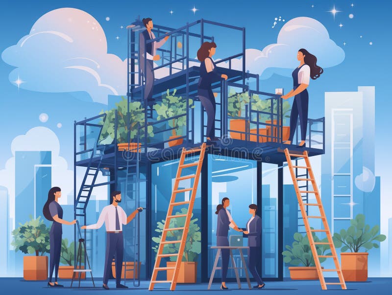 Teamwork, Co-working, Business Partnership Concept of People Working ...