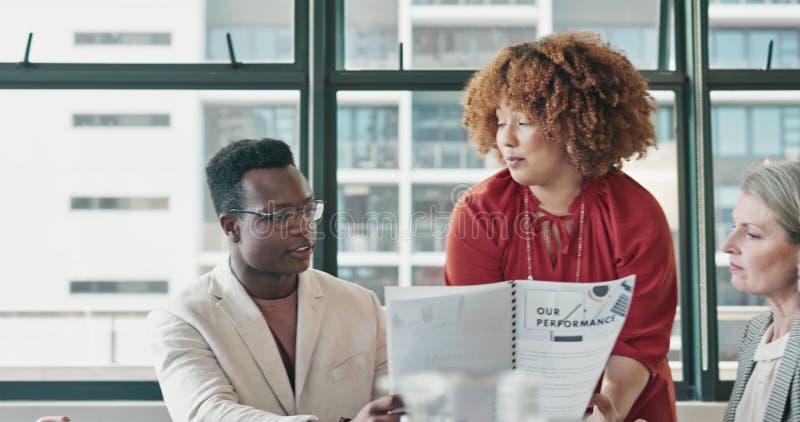 Leadership, Training and Group of Business People on Computer ...