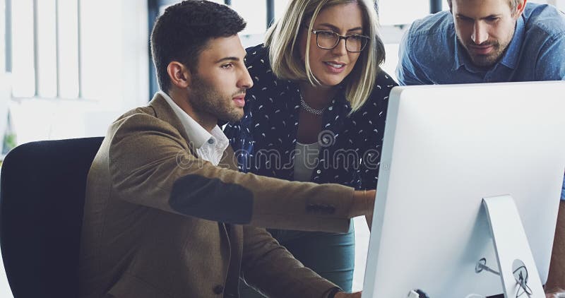 Learning, Review and Coaching with Business People at Computer for ...