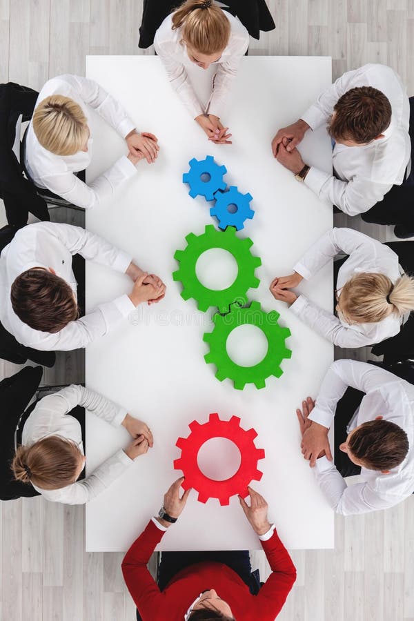 Teamwork with Cogs of Business Stock Photo - Image of view, team: 73805106