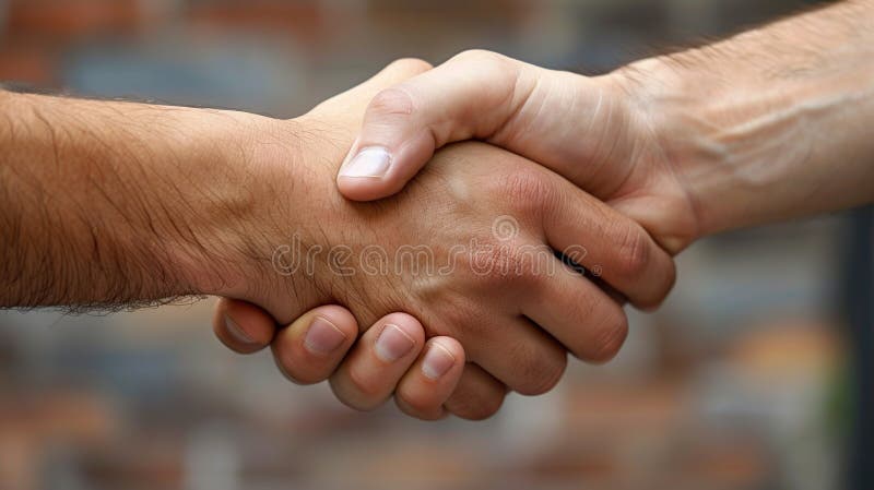 Close-up of Two Hands Shaking Stock Illustration - Illustration of ...
