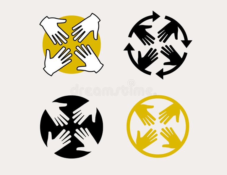 Collaboration Hands Circle Icon Stock Illustrations – 558 Collaboration ...