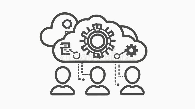 Teamwork and Collaboration Concept with Gear Connecting Three People ...