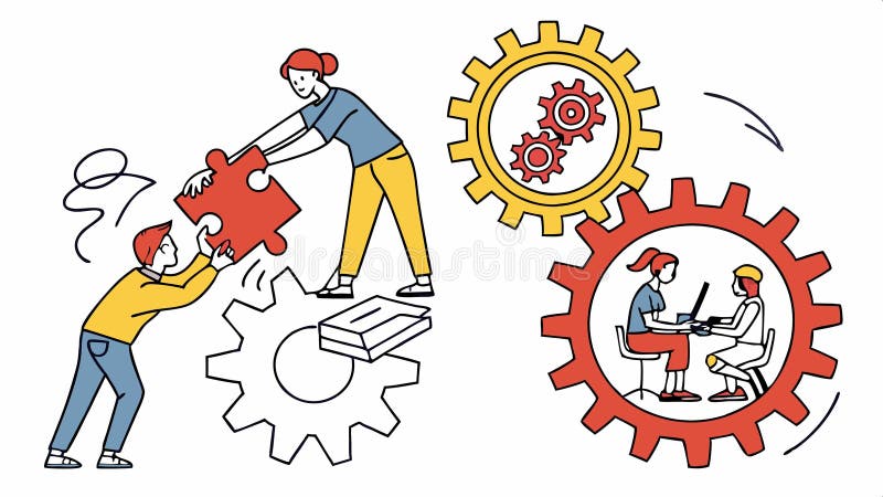 Teamwork Collaboration Gears, Business Cooperation and Project ...