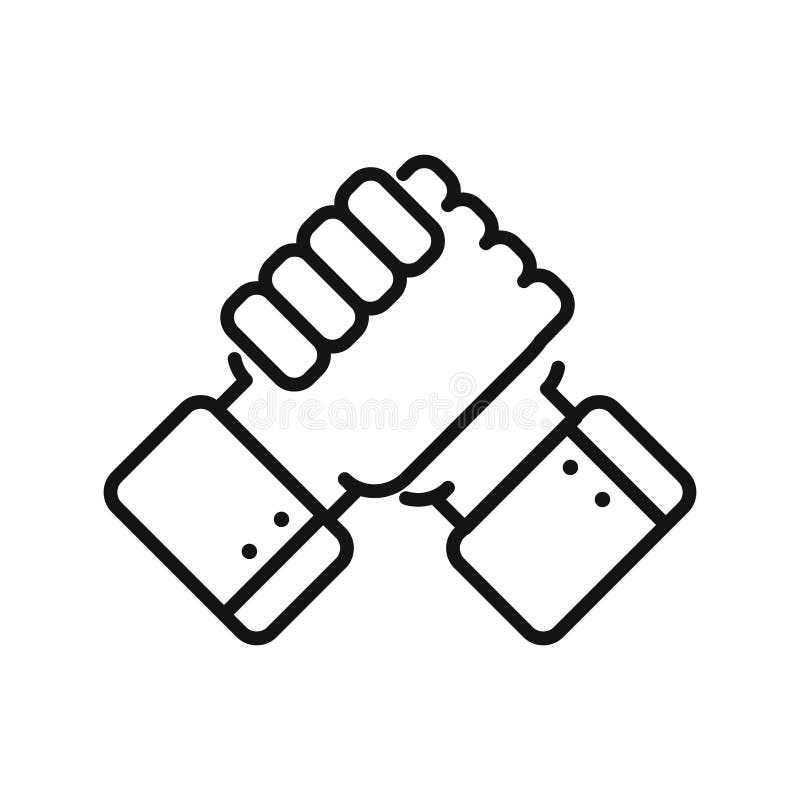 Teamwork Collaboration Icon Black and White Illustration Stock Vector ...