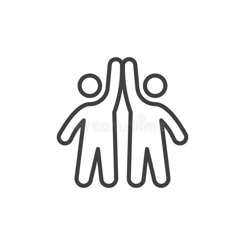 Teamwork and Collaboration Line Icon Stock Vector - Illustration of ...