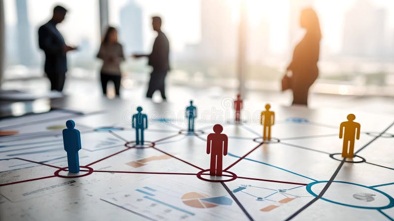 Teamwork Collaboration Network Business Strategy Visual Representation ...