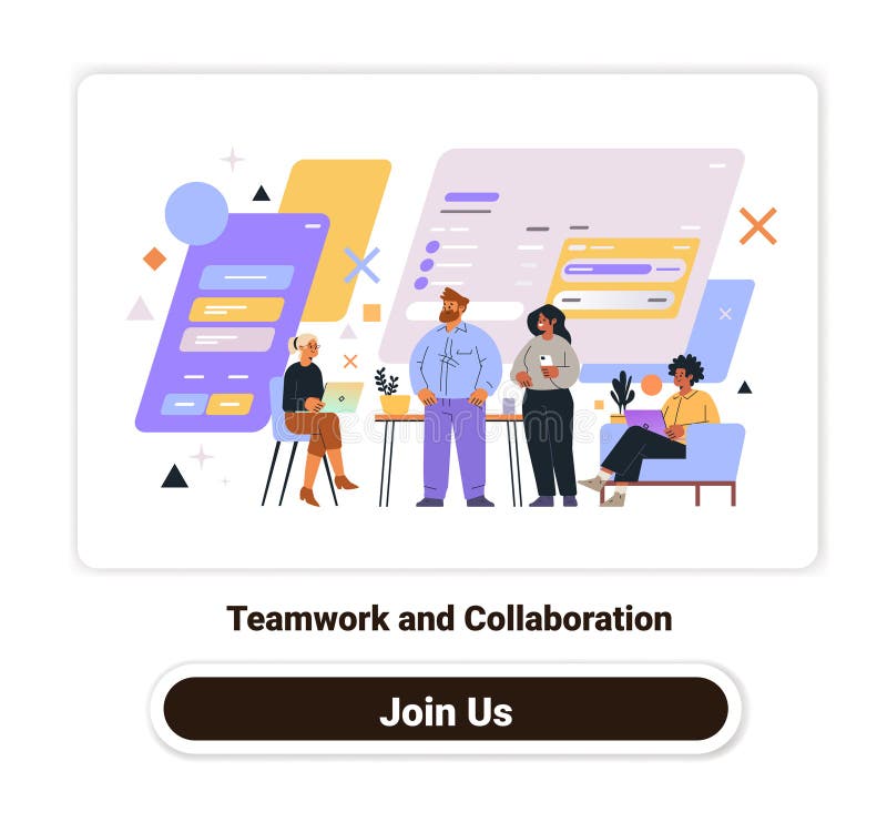 Teamwork and Collaboration Office Scene Diverse Team Working with ...