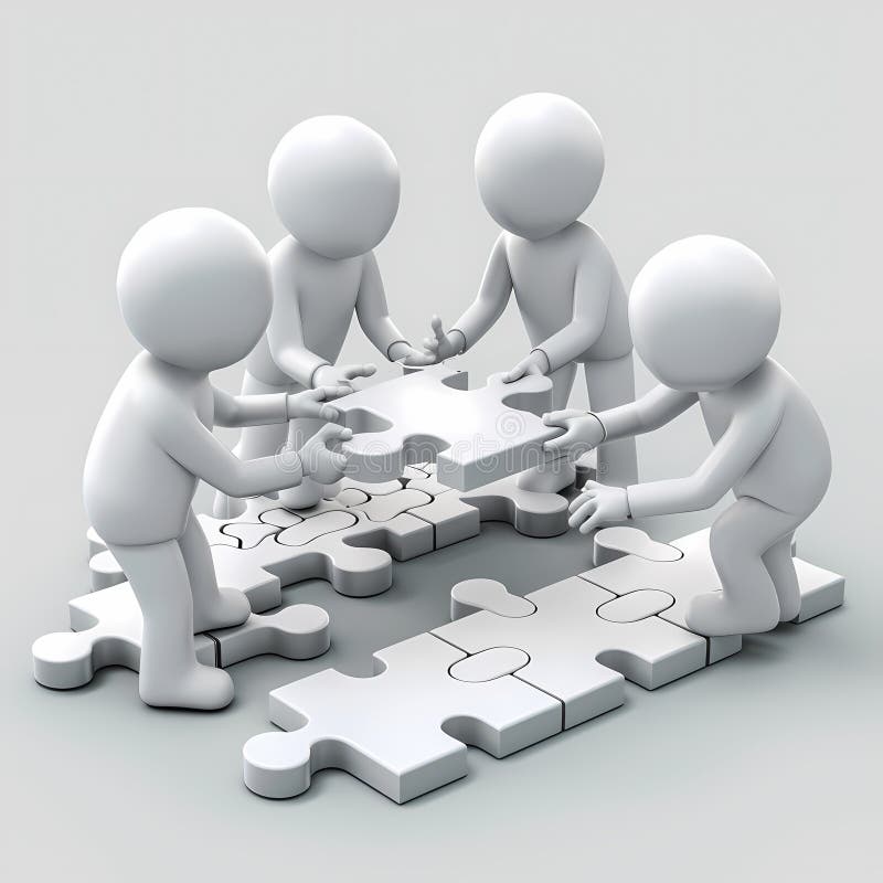 Teamwork and Collaboration - Putting the Pieces Together Stock ...