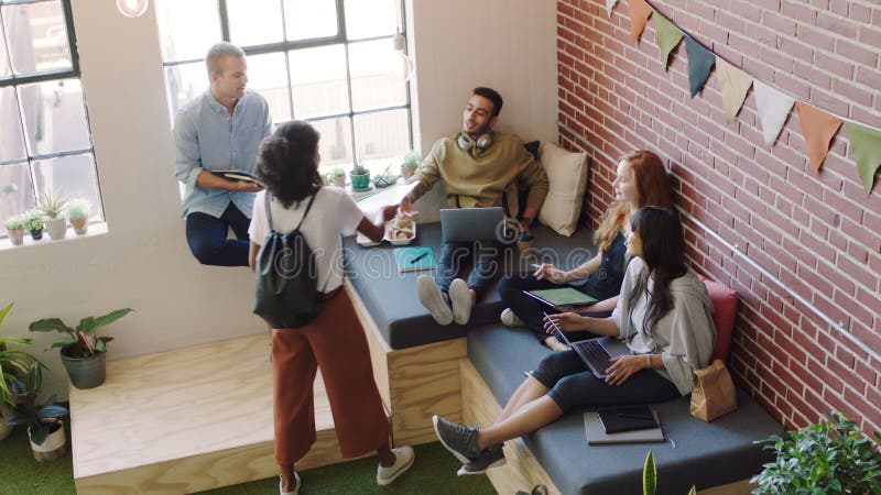 Teamwork, Collaboration and Tech Students Work on a Project for a ...