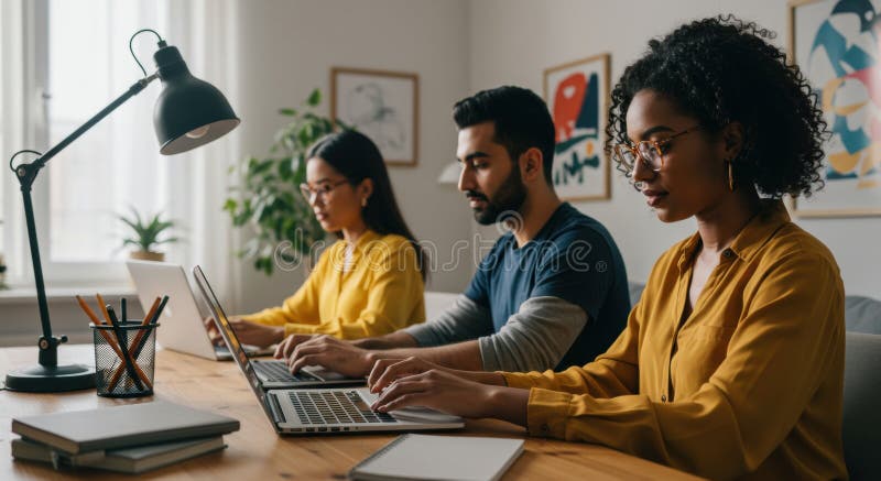 Teamwork and Collaboration stock illustration. Illustration of ...