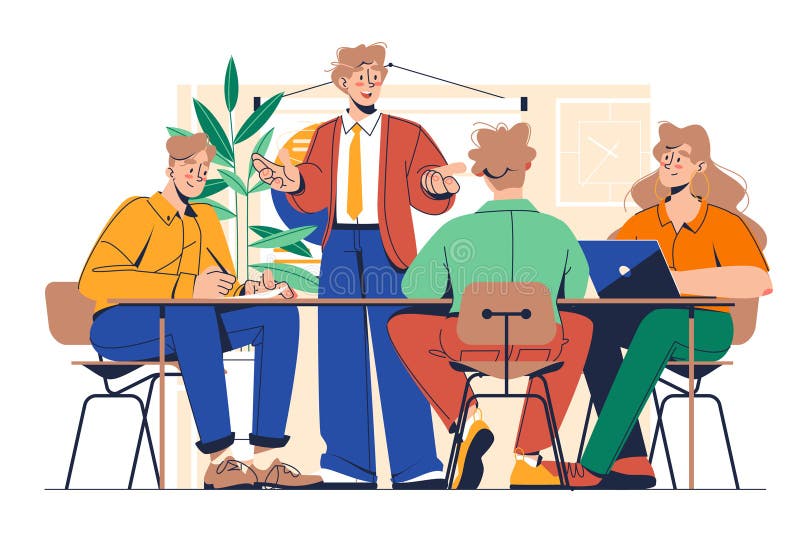 Teamwork and Collaboration stock vector. Illustration of teamwork ...