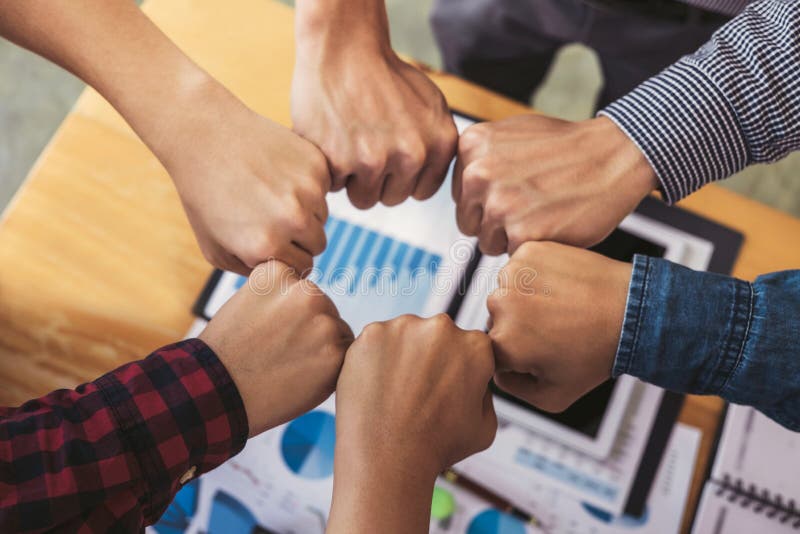 Teamwork of Colleague Assembly, Business Team Jointing Putting Fist ... Teamwork of Colleague Assembly, Business Team Jointing Putting Fist ...