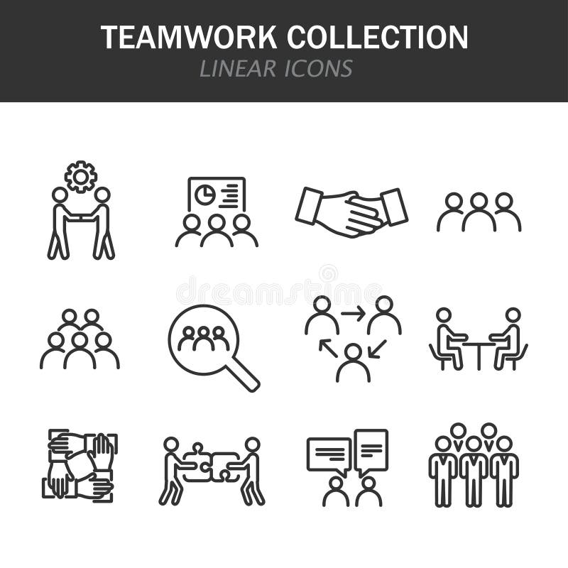Collaboration Black Icons Stock Illustrations – 1,206 Collaboration ...
