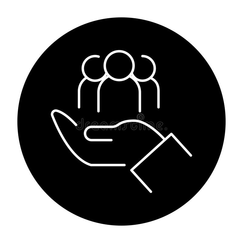 Teamwork Color Line Icon. Diverse Group of People Stock Vector ...