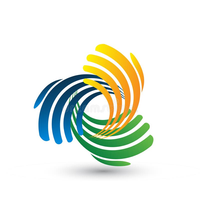 Teamwork Colorful Abstract Hands, Icon Vector Stock Vector ...