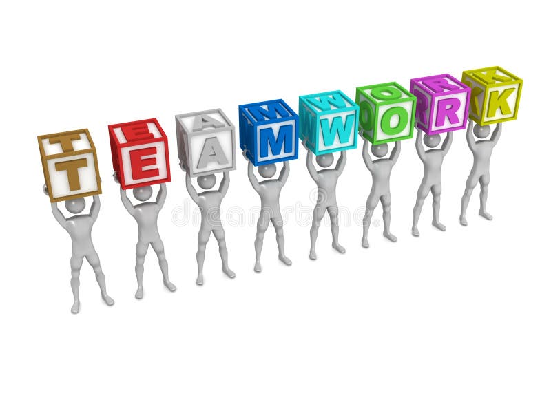 Teamwork colors stock illustration. Illustration of people - 31950425