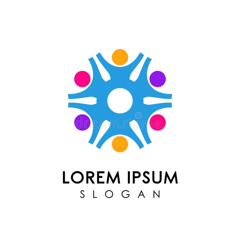 Teamwork Logo Design Vector. Organizational Logo Design Stock Vector ...