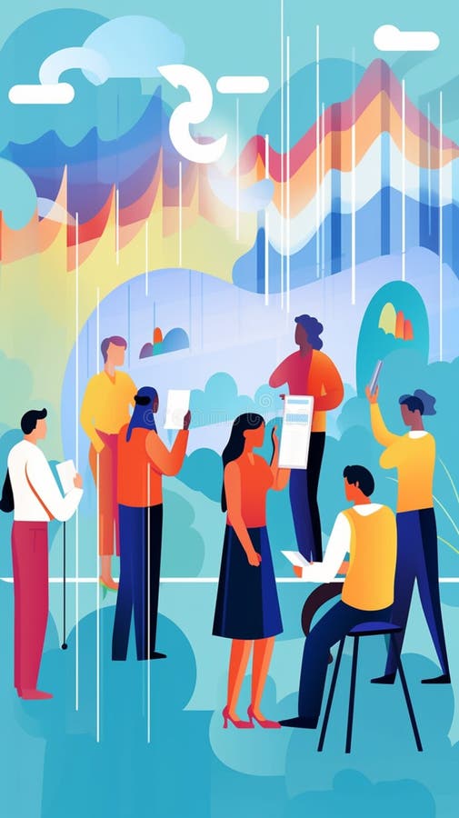 Teamwork in a Company. Discussion, Analization Data Charts, and ...