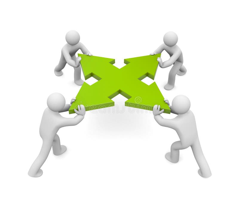 Teamwork or competition stock illustration. Illustration of clipping ...