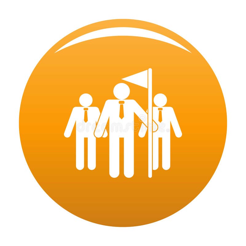 Teamwork Competition Icon Vector Orange Stock Vector - Illustration of ...