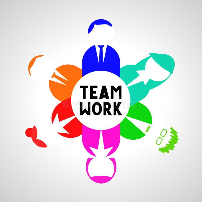Teamwork Concept - Colorful Infographics Stock Illustration ...