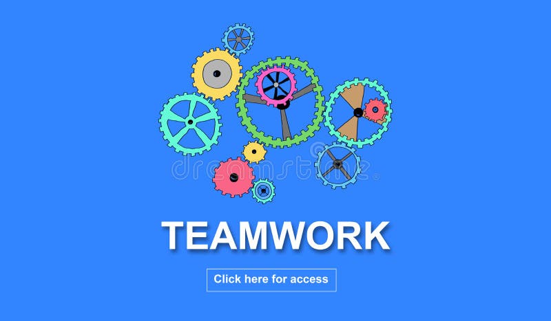 Teamwork Concept on a Tablet Stock Photo - Image of team, brainstorming ...