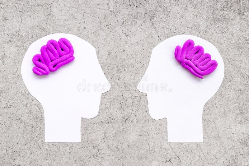 Teamwork Concept, Brain Storm. Communication between Two Paper Human ...