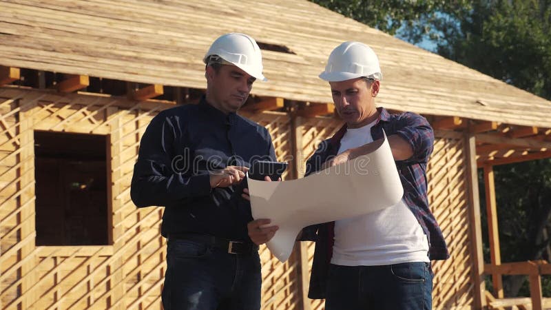 Teamwork. Concept Building Constructing Architect Slow Motion Video ...