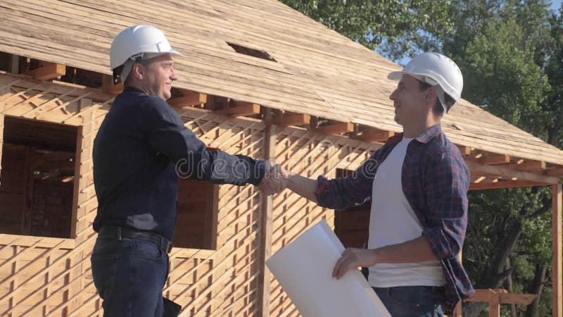 Teamwork. Concept Building Constructing Architect Slow Motion Video ...