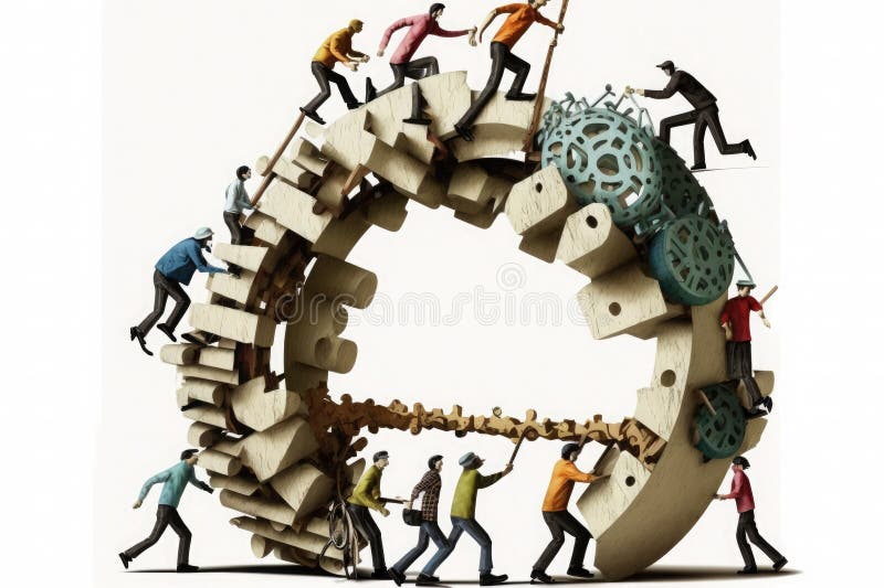 Teamwork Concept with Business Team Working Together. Symbol of ...