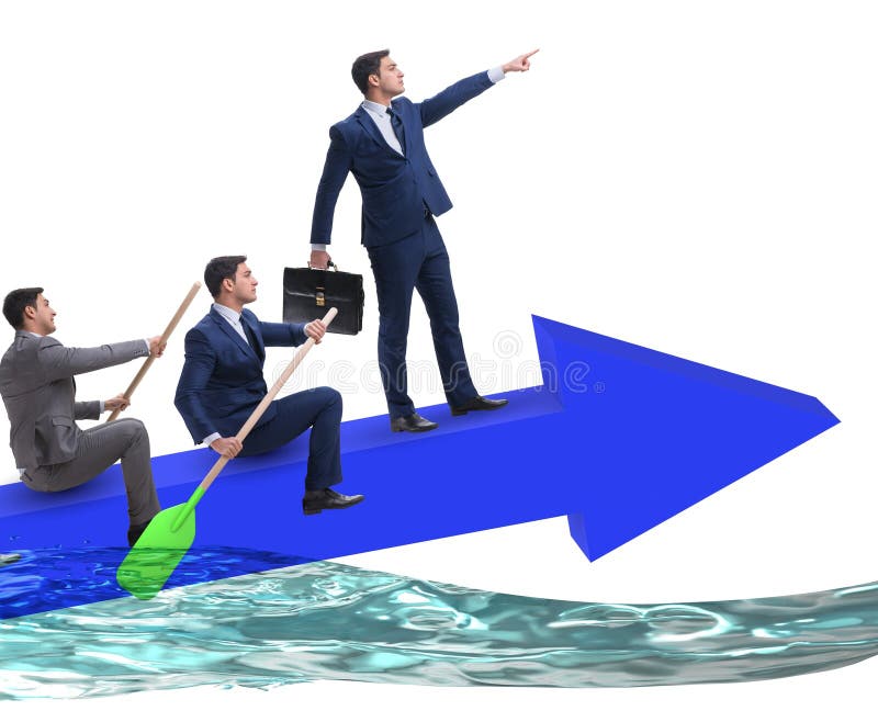 Teamwork Concept with Businessmen on Boat Stock Image - Image of rower ...
