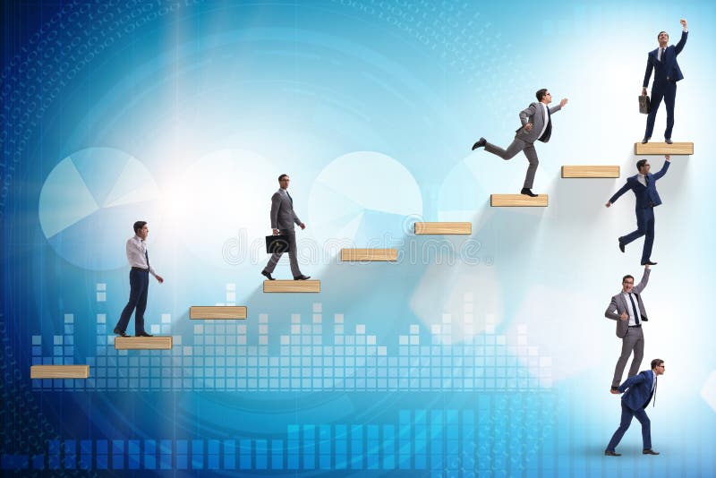 Teamwork Concept with Businessmen Helping Each Other Stock Photo ...