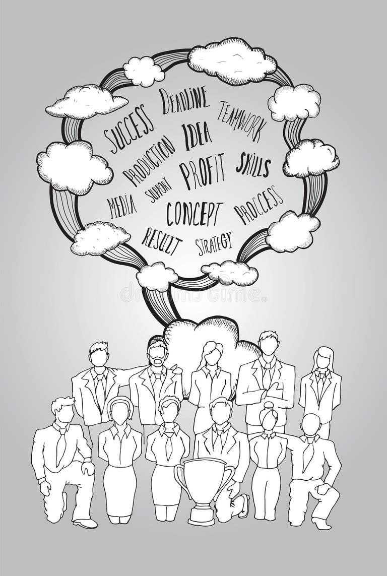 Teamwork Buzzwords Stock Illustrations – 88 Teamwork Buzzwords Stock ...