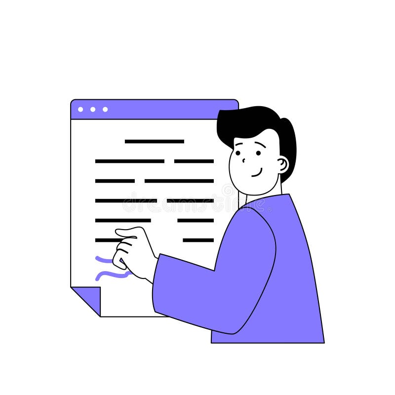 Teamwork Concept with Cartoon People in Flat Design for Web. Vector ...