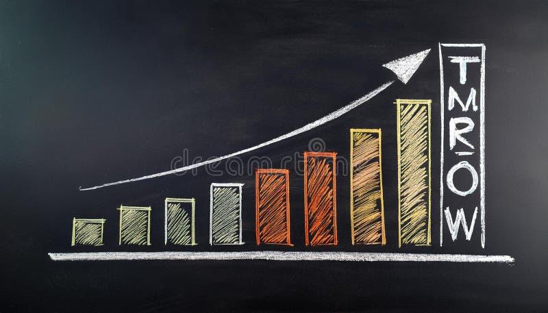 Teamwork Concept Chart with Business Elements Hand Drawn on Blackboard ...