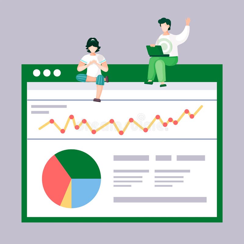 Graphical Business Report Vector Template with Modern Style Charts and ...