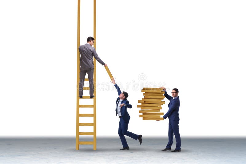 Teamwork Concept with Colleagues Helping Each Other Stock Image - Image ...