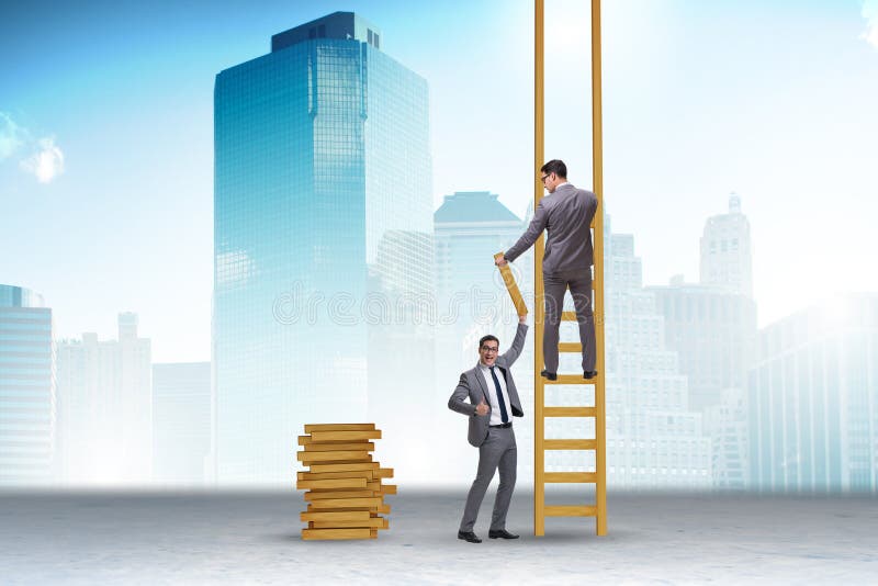 Teamwork Concept with Colleagues Helping Each Other Stock Photo - Image ...