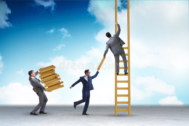 Teamwork Concept with Colleagues Helping Each Other Stock Photo - Image ...