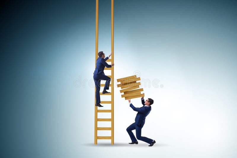 Teamwork Concept with Colleagues Helping Each Other Stock Image - Image ...