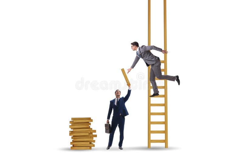 Teamwork Concept with Colleagues Helping Each Other Stock Image - Image ...