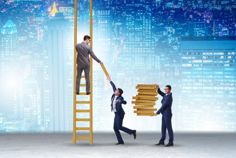 Teamwork Concept with Colleagues Helping Each Other Stock Image - Image ...