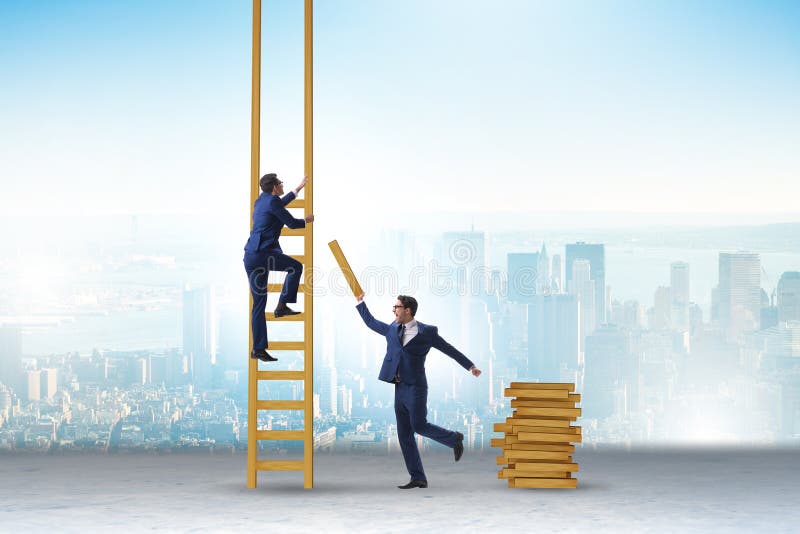 Teamwork Concept with Colleagues Helping Each Other Stock Image - Image ...