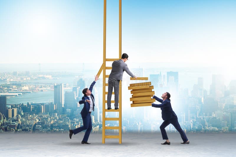 Teamwork Concept with Colleagues Helping Each Other Stock Photo - Image ...