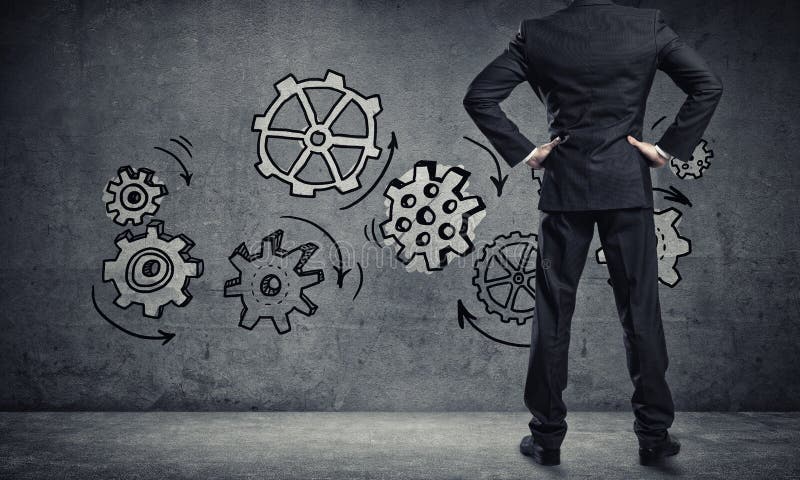 Teamwork Concept Drawn on Wall Stock Photo - Image of power, partner ...