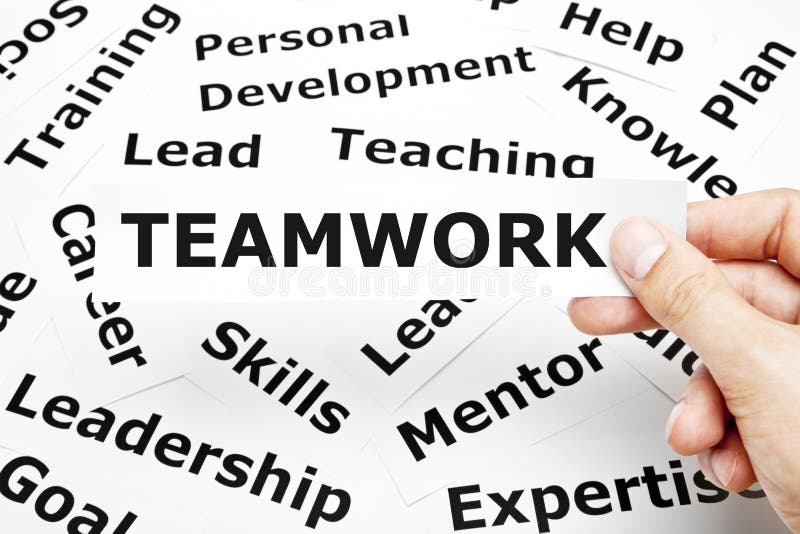Teamwork Concept Chart with Business Elements Stock Image - Image of ...