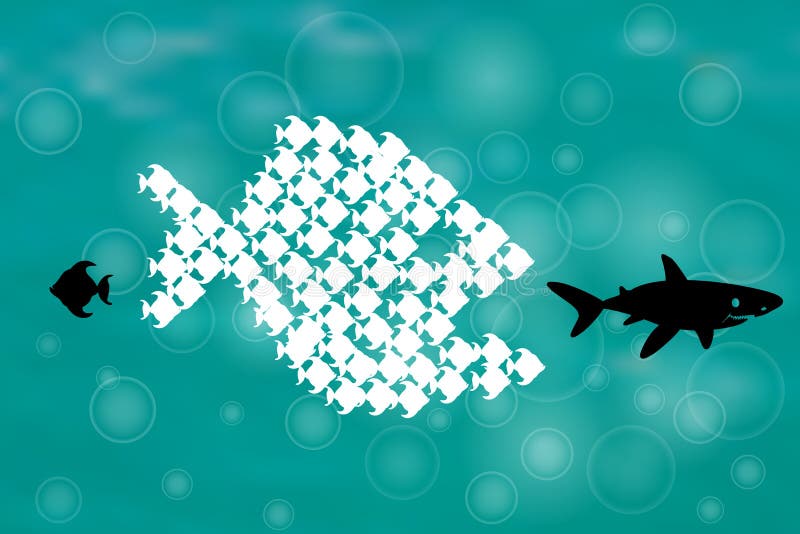 Big Fish Chasing Small Stock Illustrations – 32 Big Fish Chasing Small ...