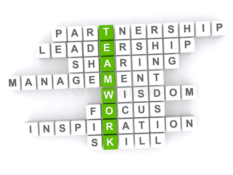 Teamwork stock illustration. Illustration of crosswords - 43372716