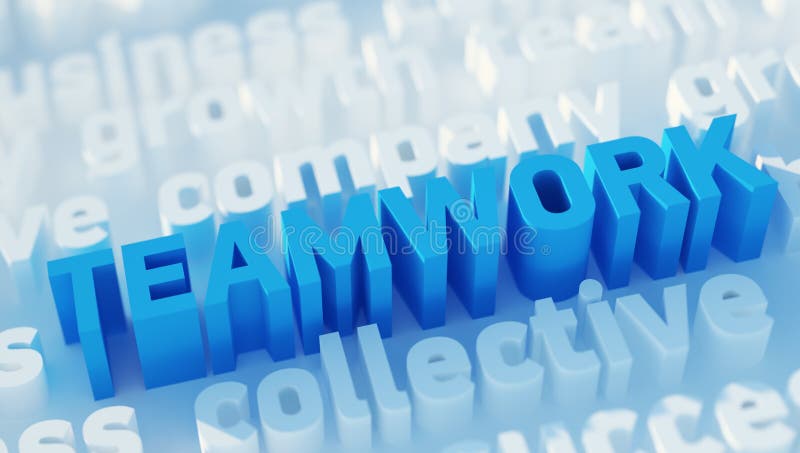 Teamwork Concept on White Background Stock Illustration - Illustration ...